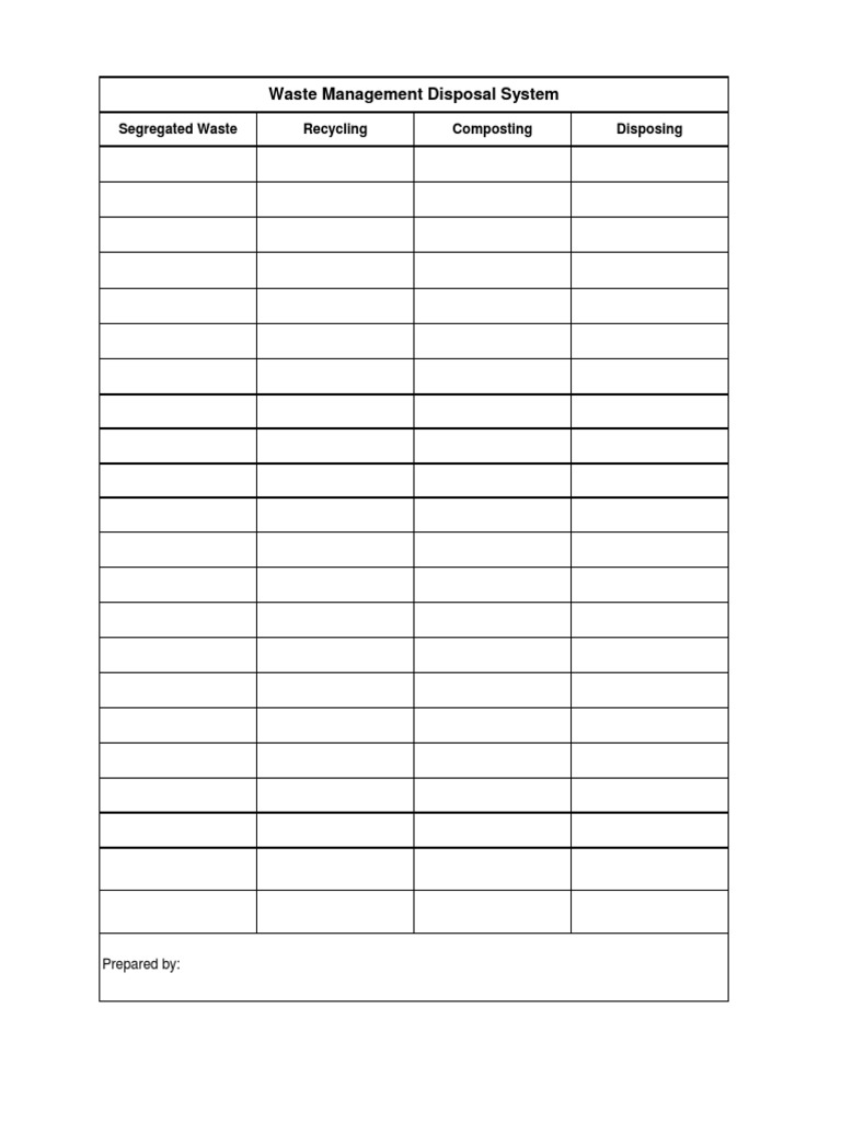 Waste Disposal Form | PDF
