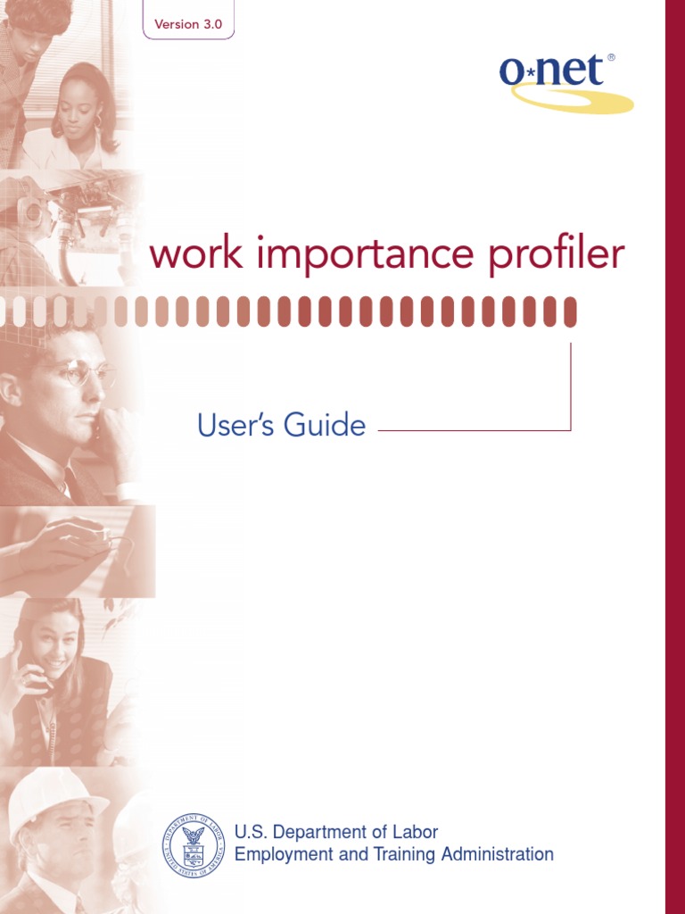 Work Importance Profiler: User's Guide | PDF | Academic Degree | Employment