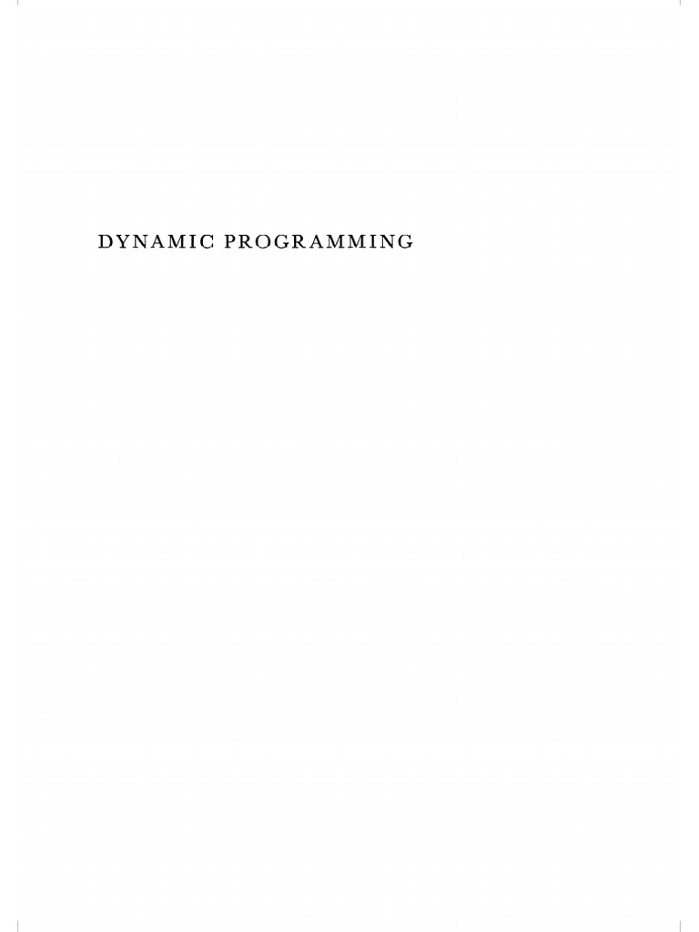 Bellman Dynamic Programming (1957) | PDF