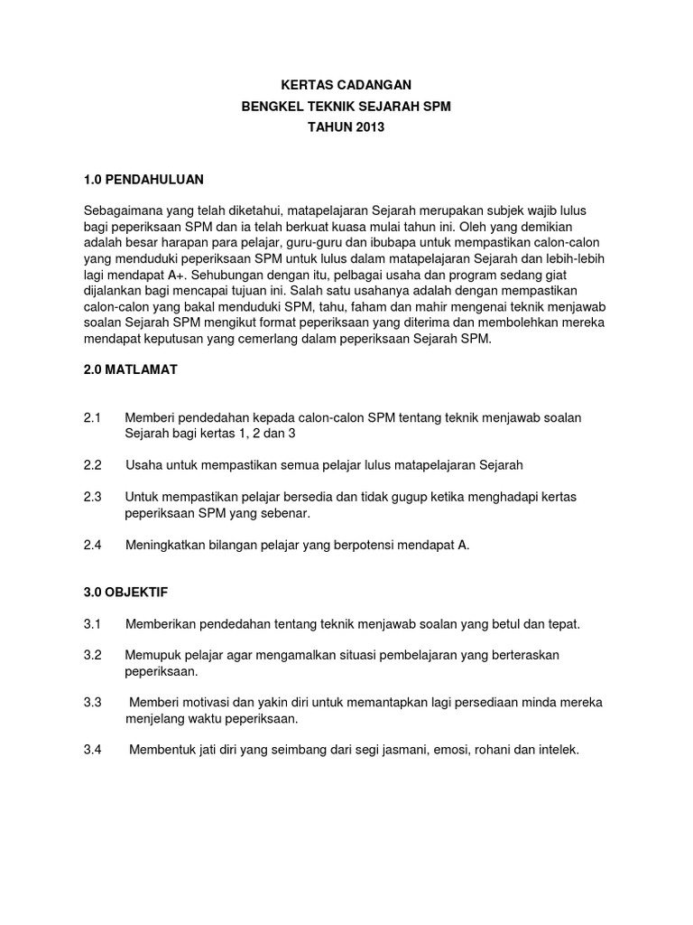 Kertas Kerja Bengkel Teknik Menjawab | PDF