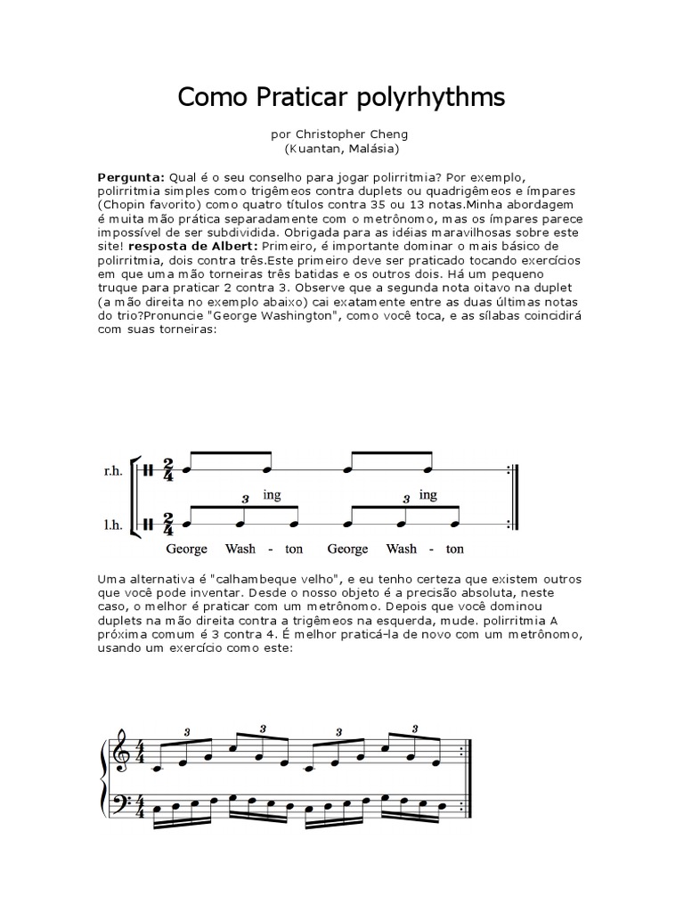 Como Praticar Polyrhythms | PDF | Frédéric Chopin | Ritmo
