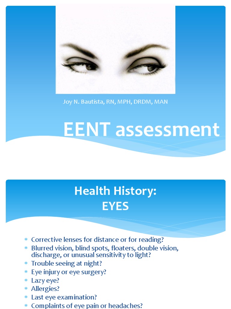 06 EENT Assessment | PDF | Visual Acuity | Thyroid