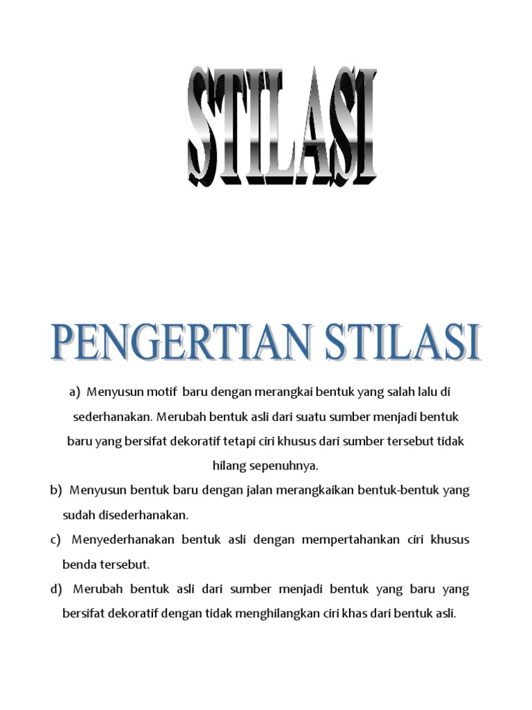 Pengertian Stilasi | PDF | Griya & Taman