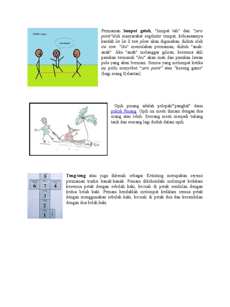 Permainan Tradisional Kanak-Kanak Melayu | PDF | Olahraga & Rekreasi