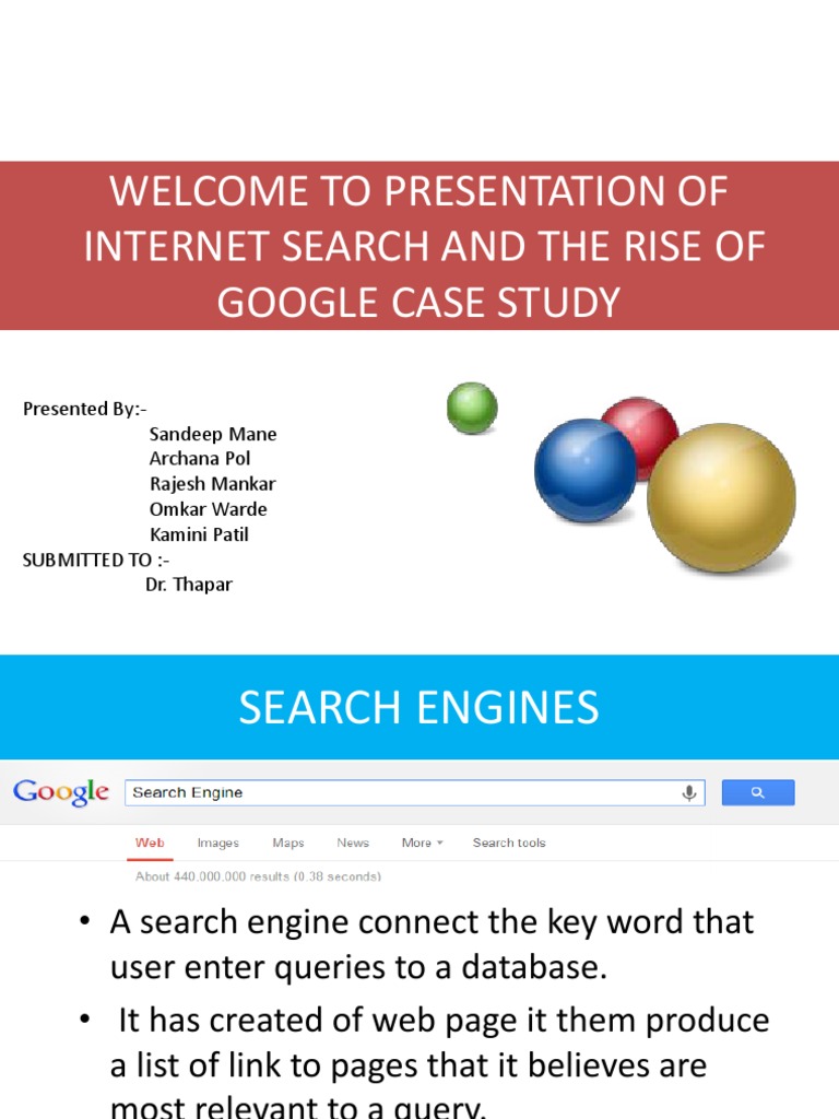 Internet Search and The Rise of Google Case Study | PDF | Web Search ...
