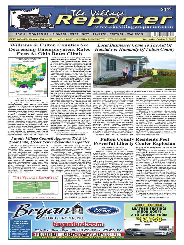 The Village Reporter - October 2nd, 2013 | PDF | Letter To The Editor ...