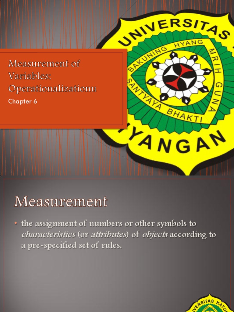Metode Penelitian Ch6 Measurement of Variables - Operationalization | PDF