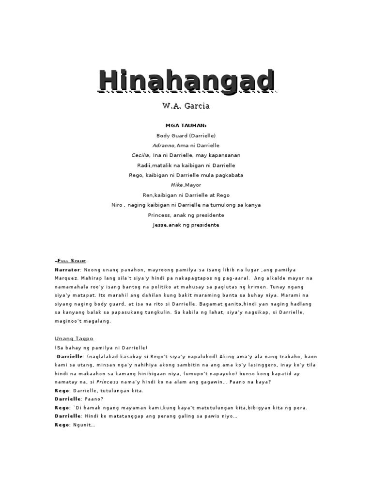 Hinahangad Public Script | PDF