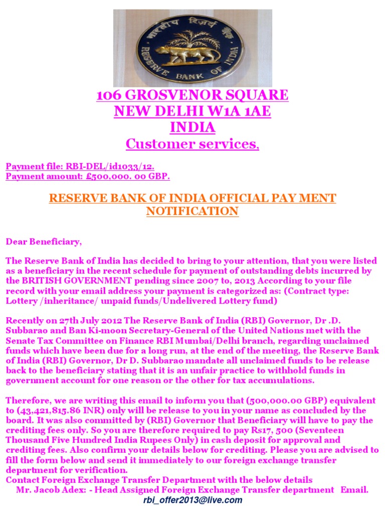 106 Grosvenor Square New Delhi W1A 1ae India Customer Services | PDF ...