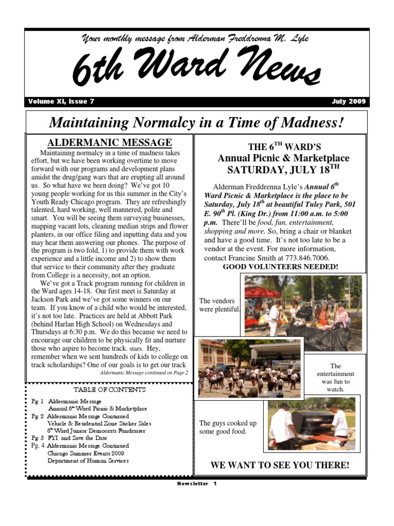 Maintaining Normalcy in A Time of Madness!: Your Monthly Message From ...