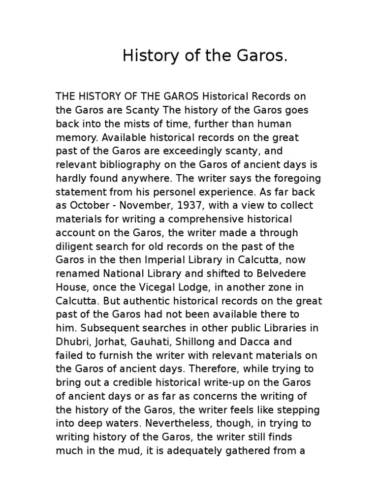 History of The Garos | PDF | Bangladesh | Religion And Belief
