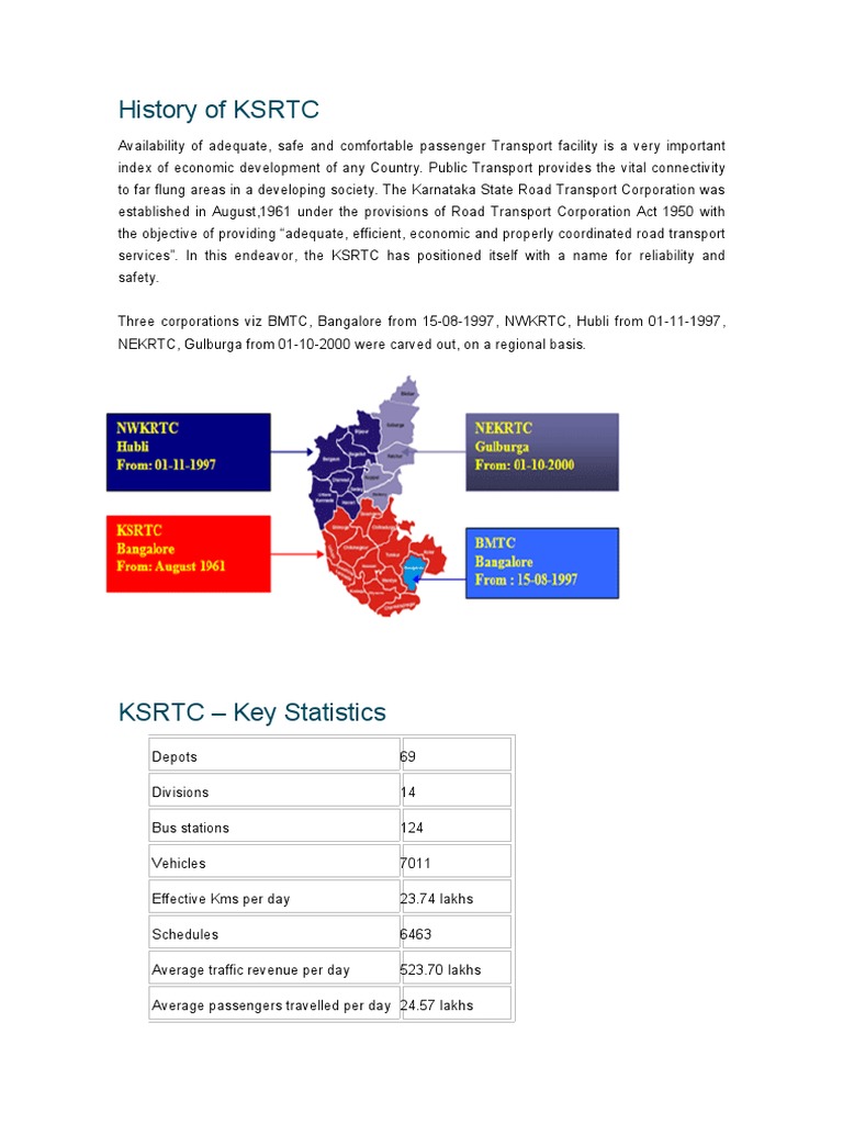History of KSRTC | PDF | Bus | Suspension (Vehicle)