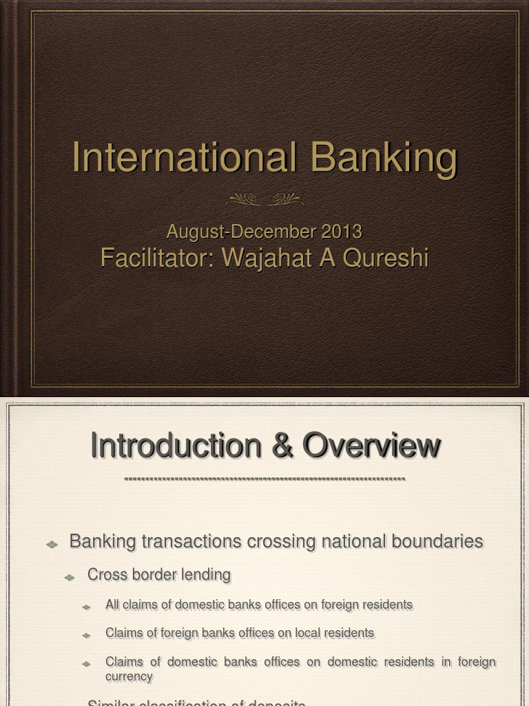 Overview of International Banking Functions | PDF | Letter Of Credit ...