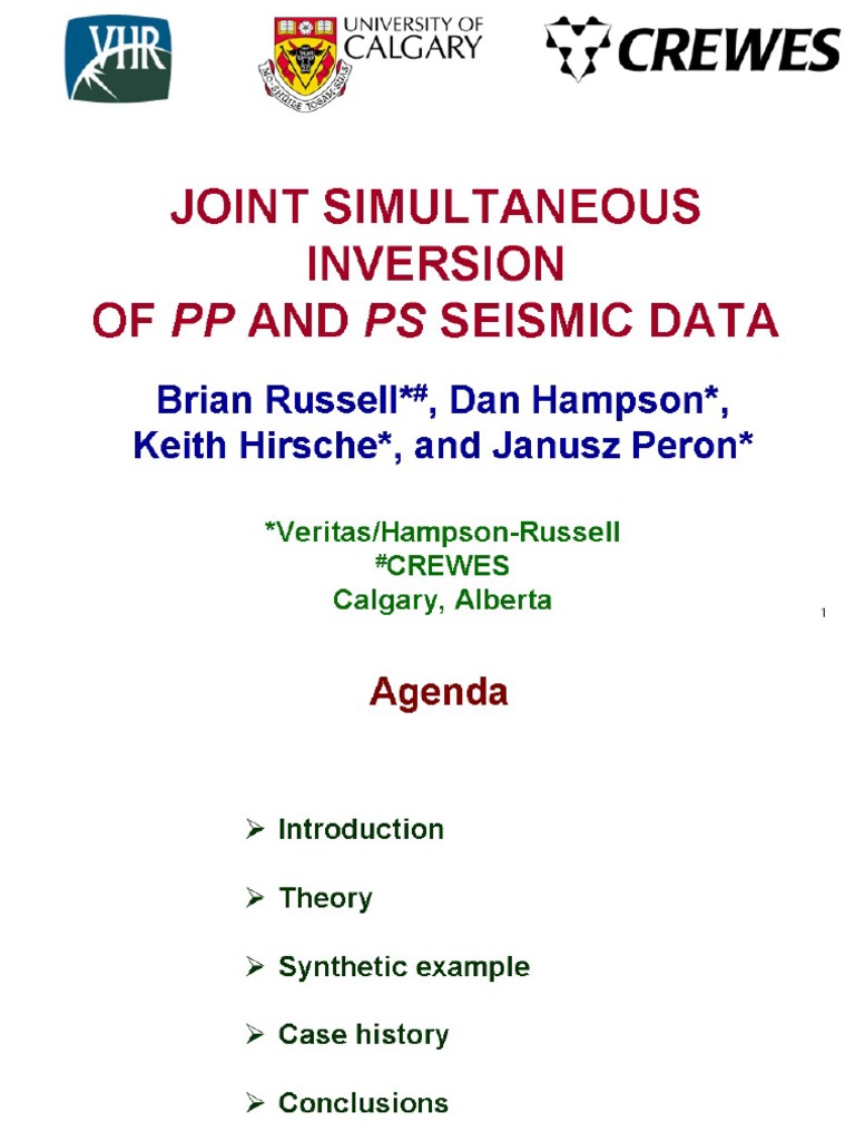 Simultaneous Inversion of PP and PS Seismic Data | PDF | Seismology | Geophysics