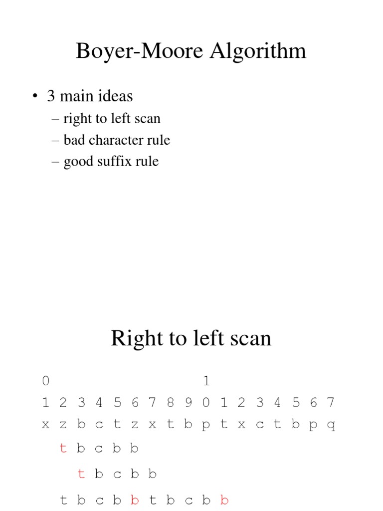 Boyer Moore String Matching Algorithm Pdf String Computer Science 7374
