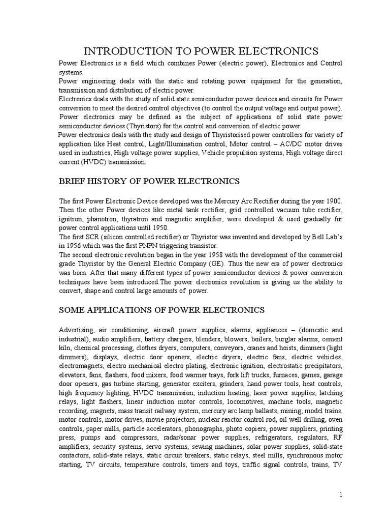 01 Power Electronics | PDF | Power Electronics | Mosfet