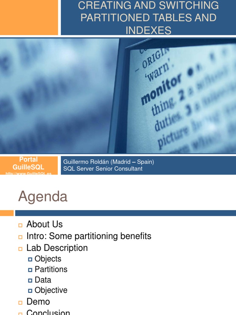 Particionamiento de Tablas e Indices en SQL Server | PDF | Datos | Microsoft