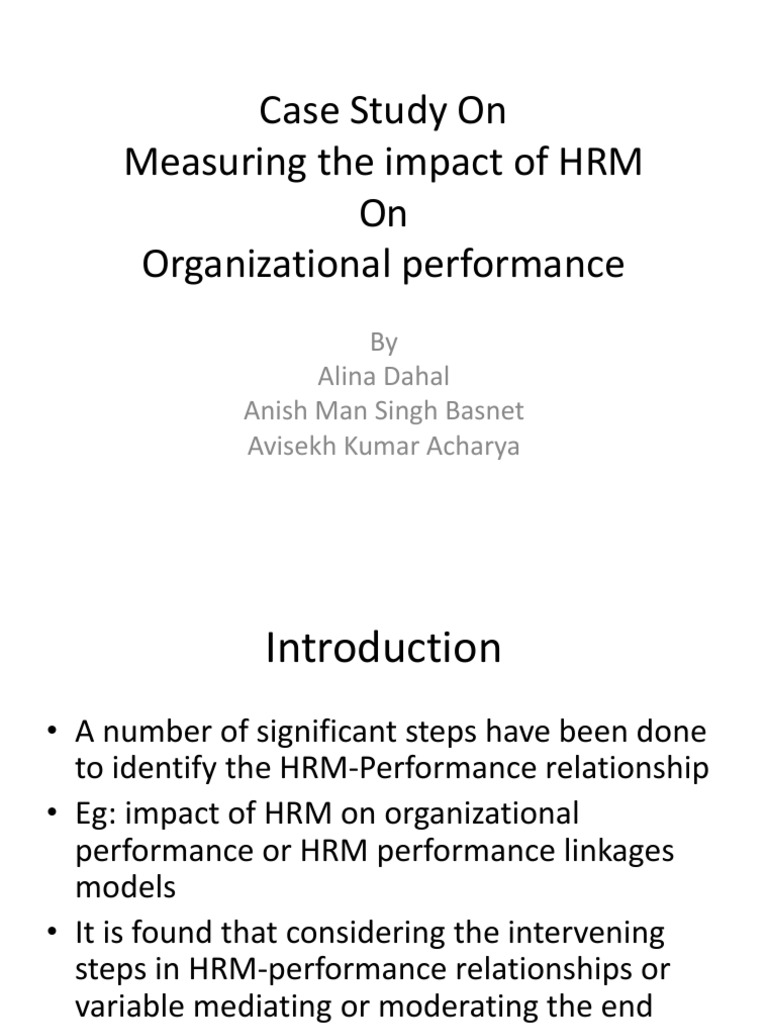 Case Study On HRM | PDF | Strategic Management | Psychology