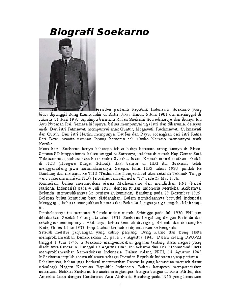 Biografi Soekarno