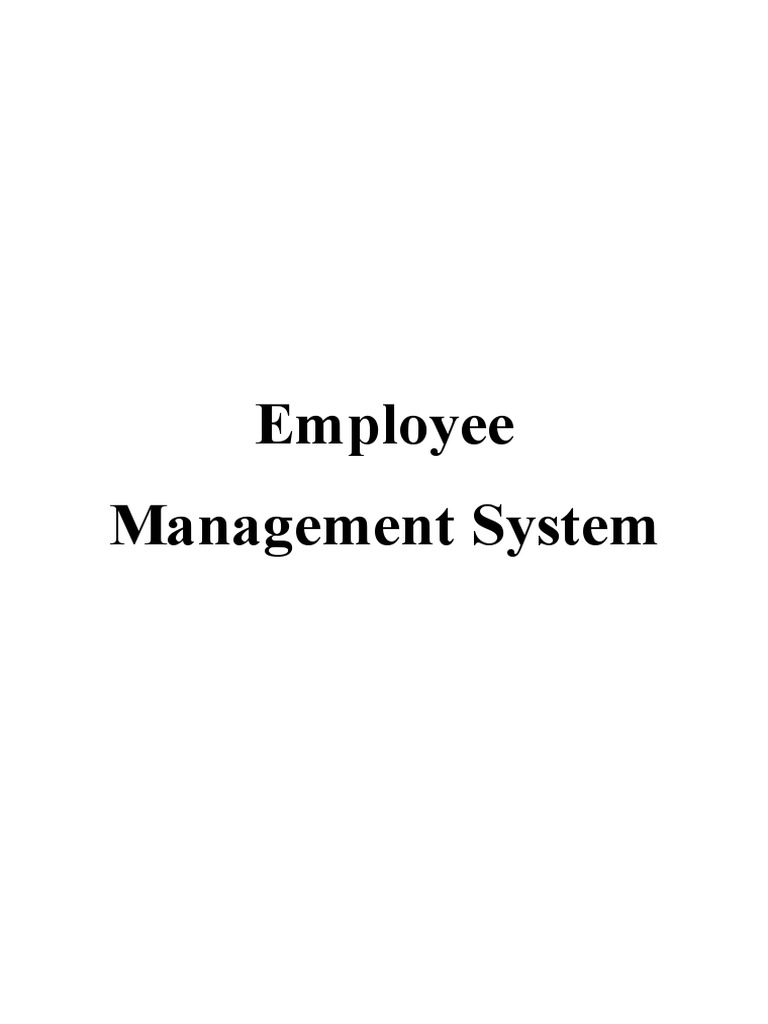 Employee Management System | PDF | Input/Output | Top Down And Bottom ...