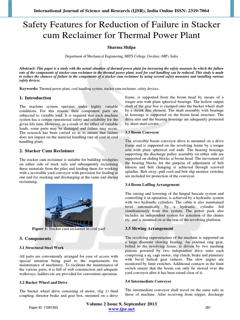 Safety in Stacker Reclaimer Systems | PDF | Belt (Mechanical) | Switch