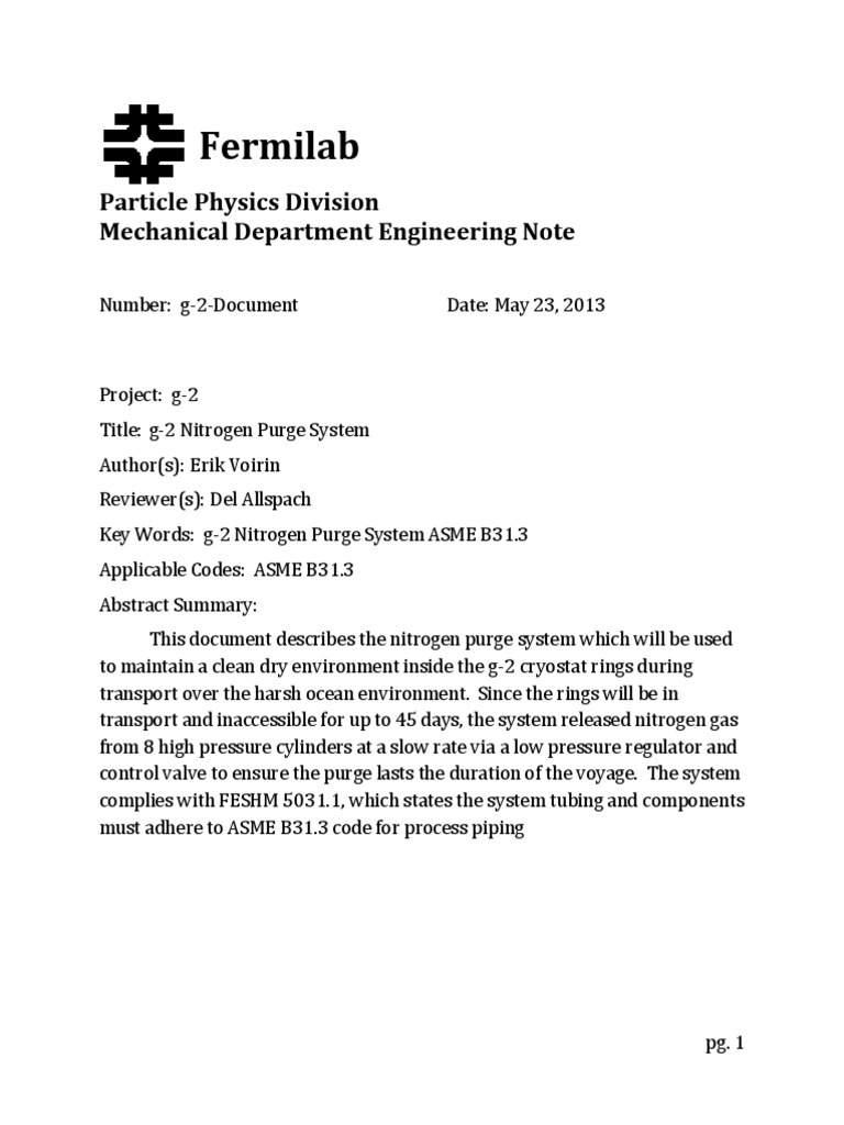 Piping Engineering Note Nitrogen Purge System | PDF | Pipe (Fluid ...