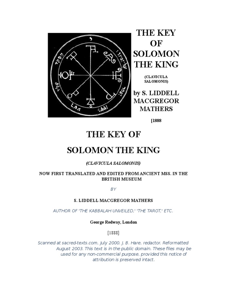 The Key of Solomon the King | Wisdom | Thou