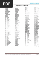 100 Most Common Adjectives | PDF | Politics