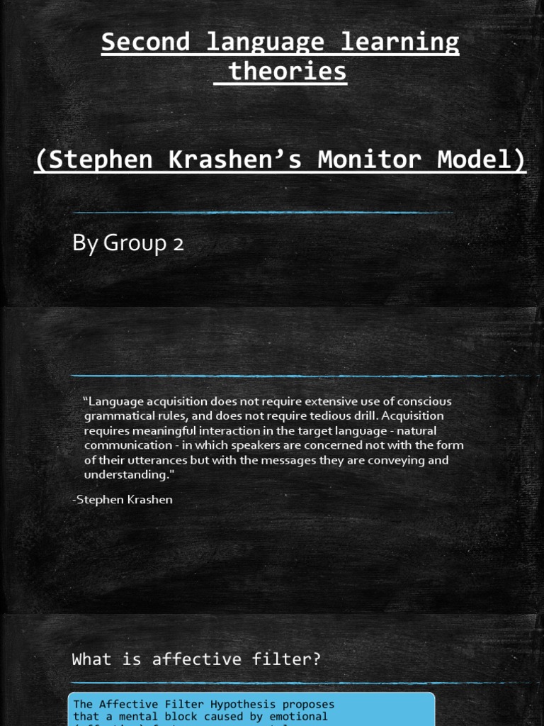 Second Language Learning: Affective Filter | PDF