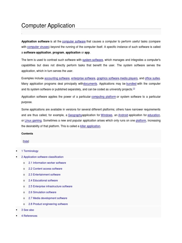 Computer Application | PDF | Application Software | Software