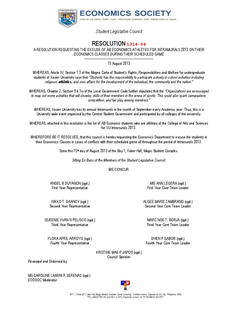 Legislative Resolution 1314-04 | PDF | Sports | Students