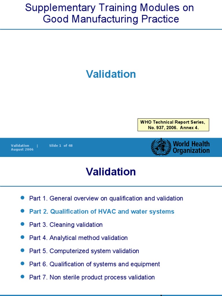 HVAC and Water Systems Validation Guide | PDF | Verification And ...