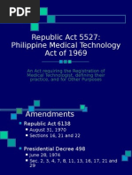 RA 5527 and Its Amendments | PDF | Pathology | Medical Laboratory