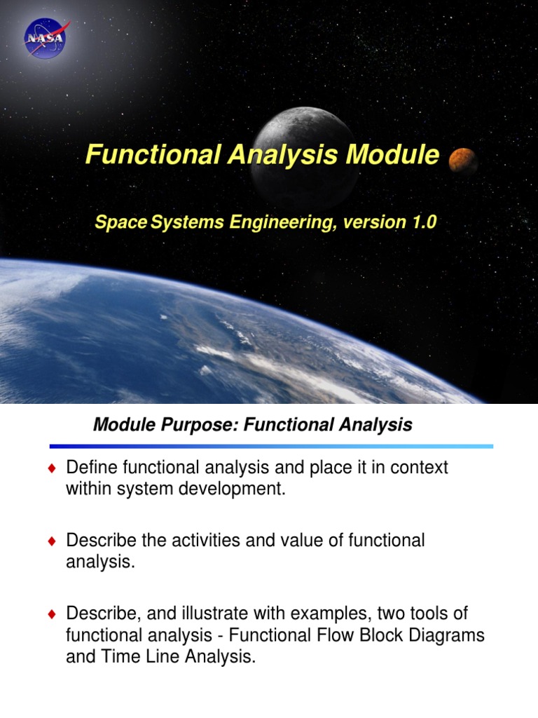 12 Functional Analysis Module V10 Systems Engineering Modular Programming 