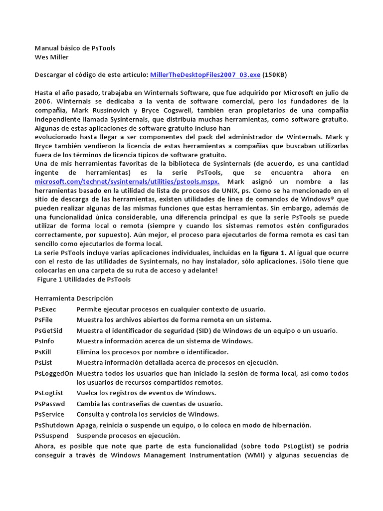 Manual Básico de PsTools PDF | PDF | Archivo de computadora | Microsoft ...
