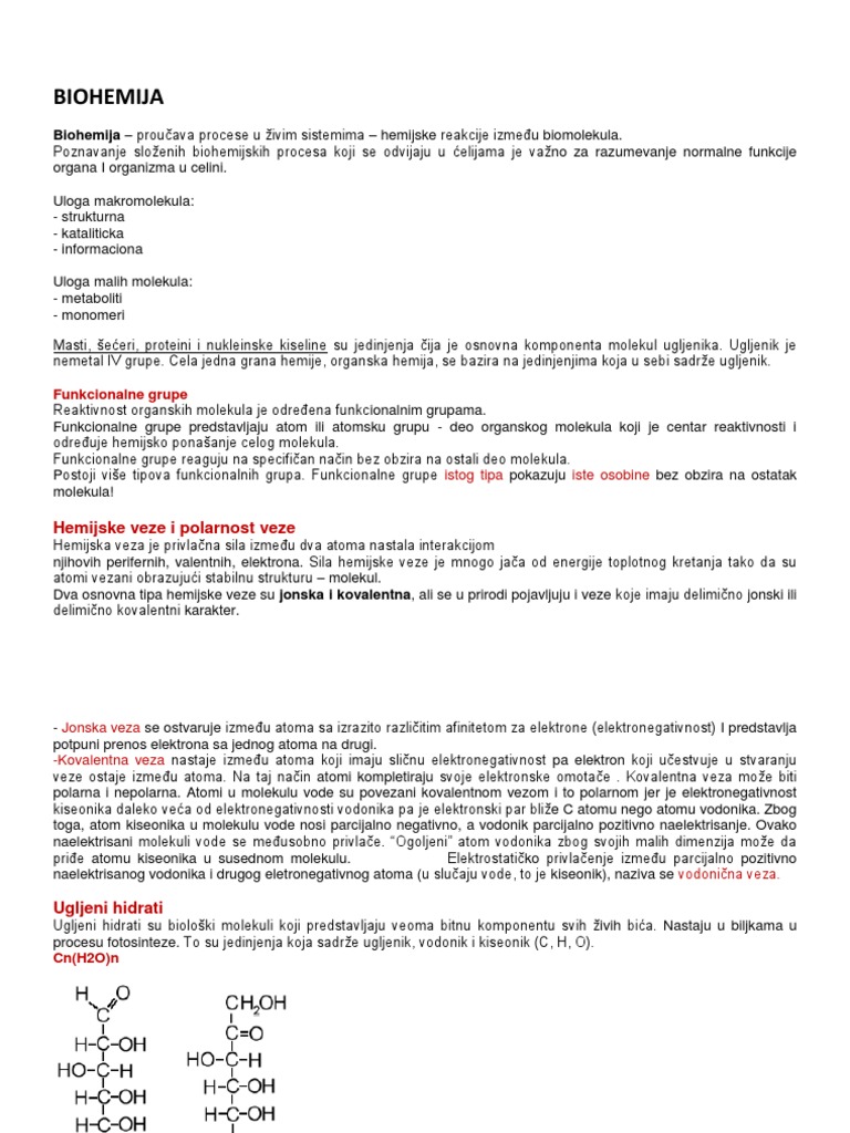 Biohemija | PDF