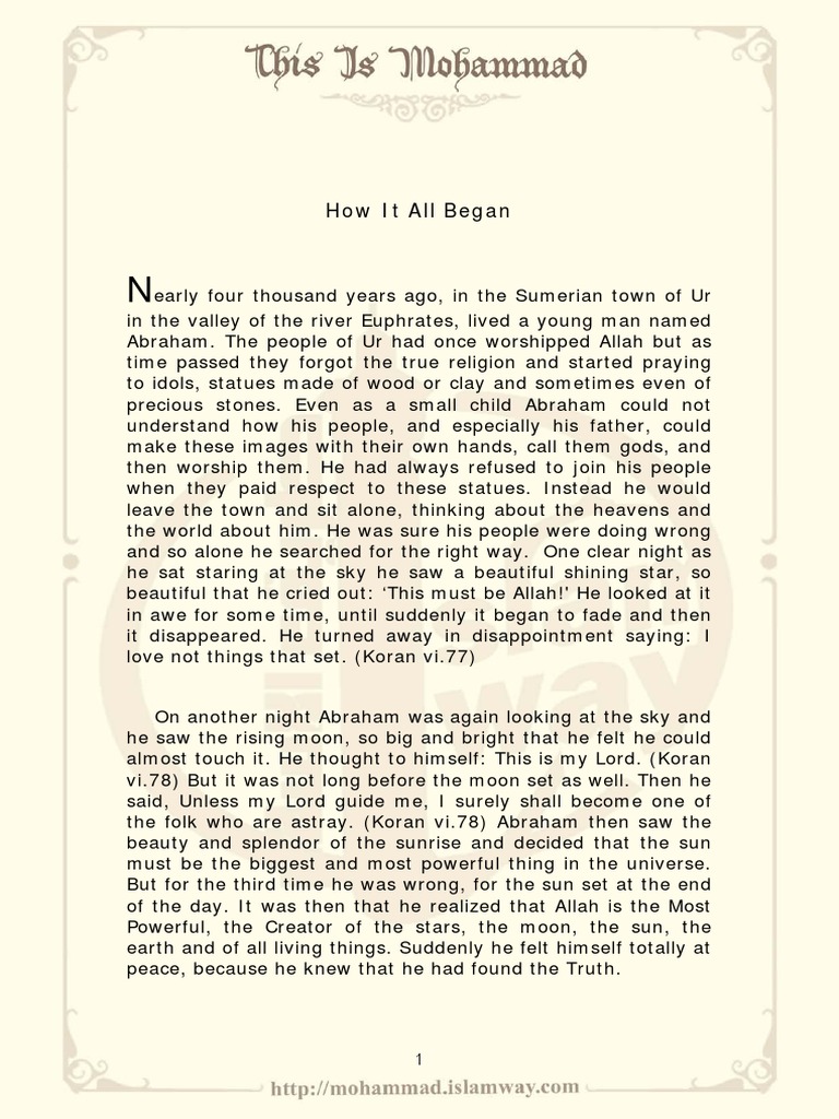 Biography of Prophet Mohammed | PDF | Social Science | Religion & Spirituality