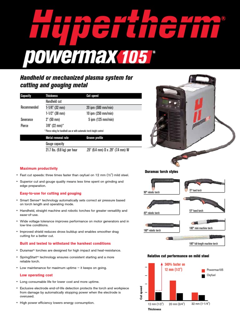 Hypertherm Power Max 105 | PDF | Power Supply | Numerical Control