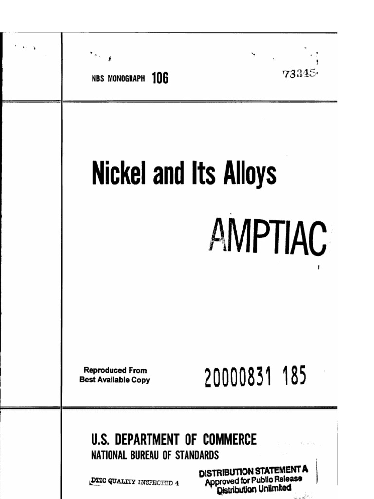 Nickel and Its Alloys | PDF | Nickel | Isotope