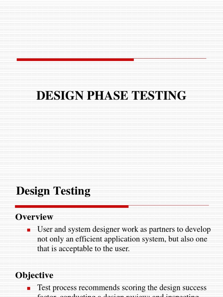 FALLSEM2013 14 CP0600 06 Sep 2013 RM01 2 Design Phase Testing | PDF ...