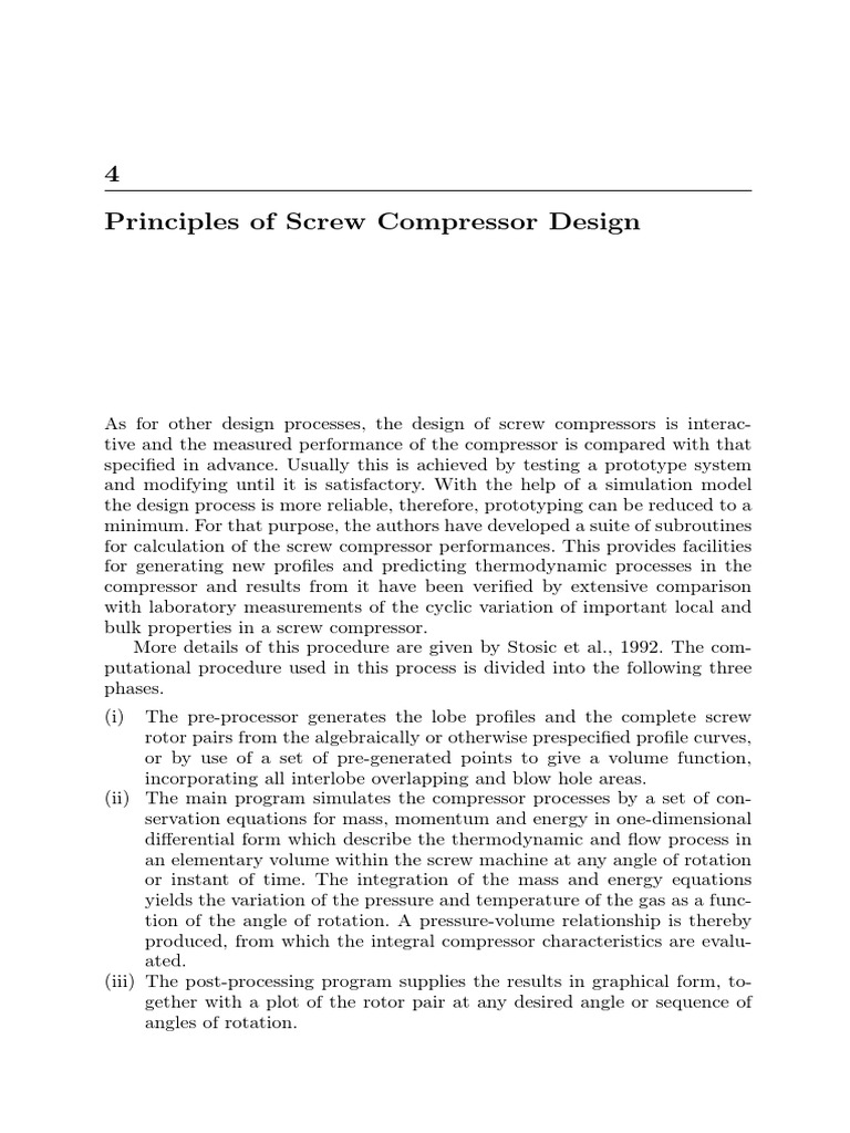 04 - Principles of Screw Compressor Design | PDF | Turbine | Bearing ...