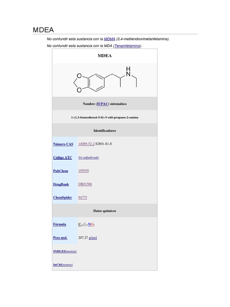 MDEA | PDF | Mdma | Farmacología