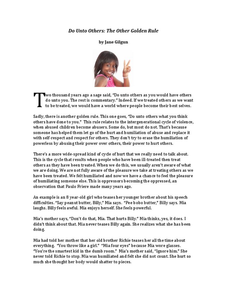 Do Unto Others: The Other Golden Rule | PDF | Golden Rule