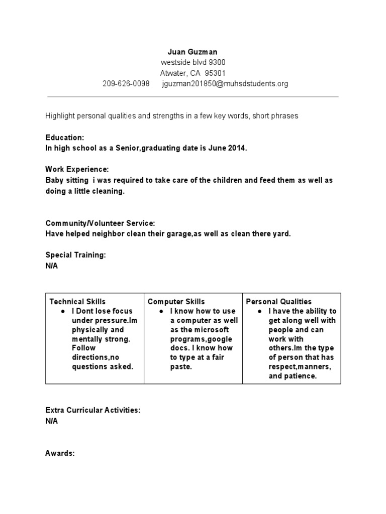 Juan Guzman's Resume Overview | PDF | Career & Growth | Social Science