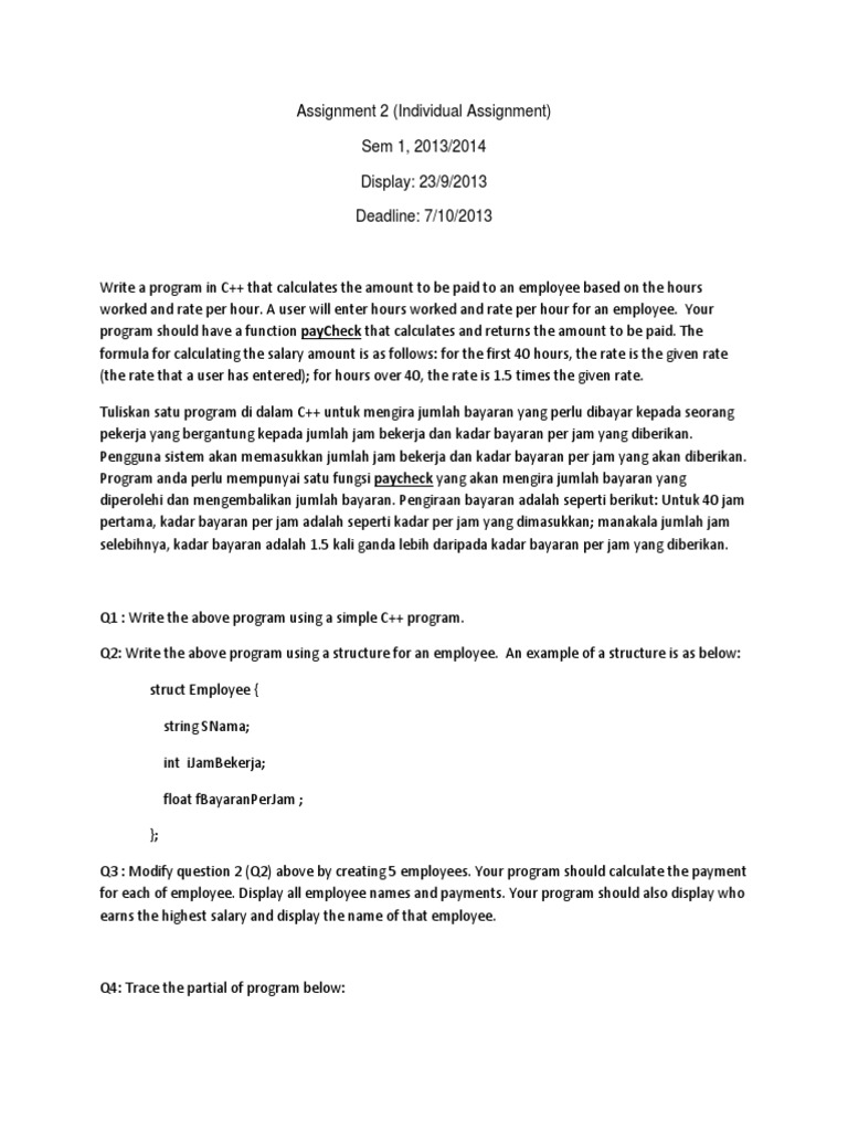 Assignment 1: Data Structure | PDF | C++ | Computer Programming