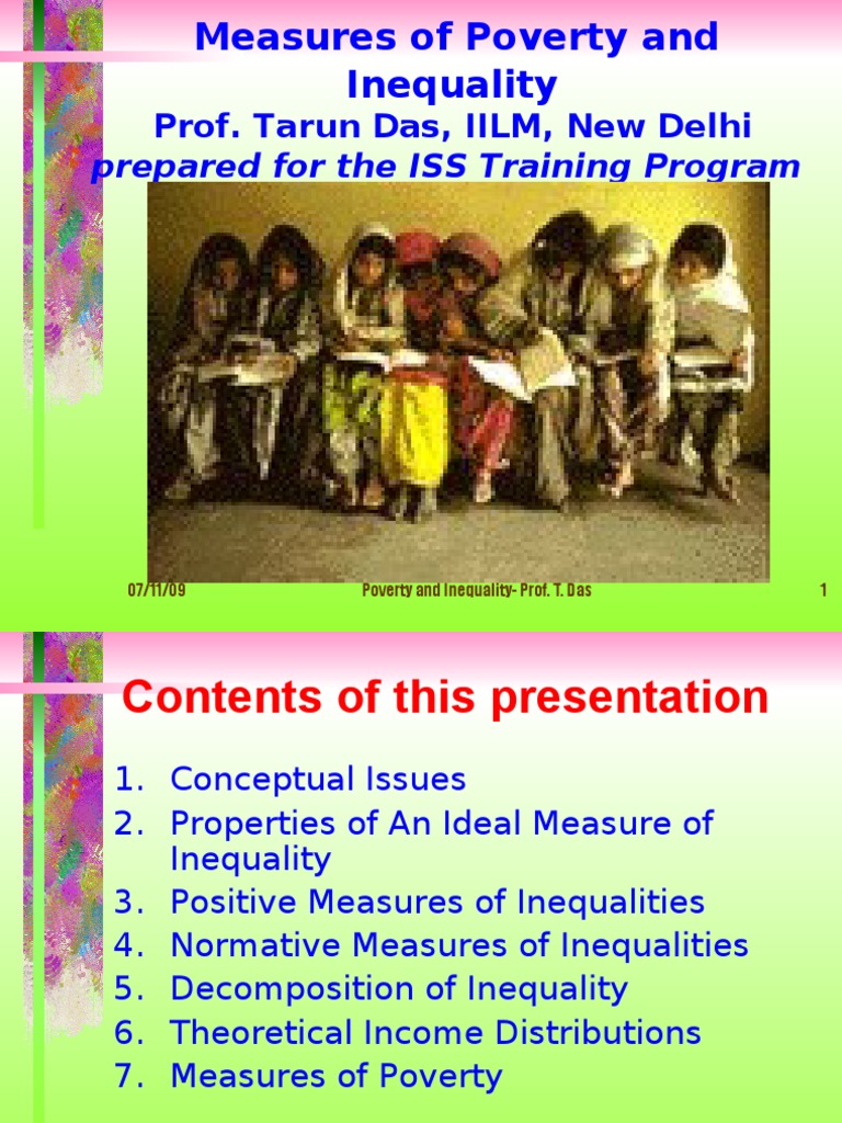 Poverty Inequality Measures - Tarun Das | PDF | Economic Inequality | Discrimination & Race ...