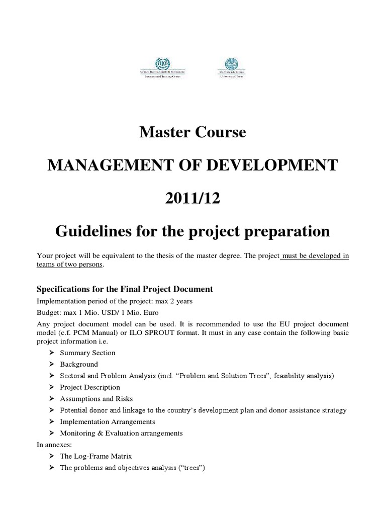 Project Work Specifications PDF | PDF | Strategic Management | Project ...