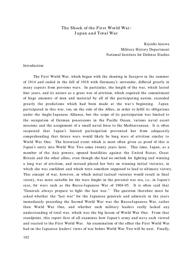 Japan's Military Response to WWI | PDF | Imperial Japanese Navy ...