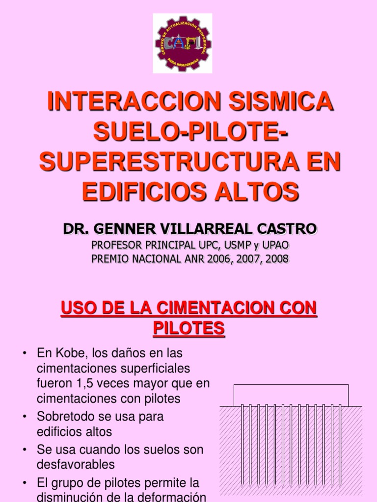 Interaccion Sismica Suelo-Pilote-Superestructura en Edificios Altos | PDF | Física Aplicada e ...