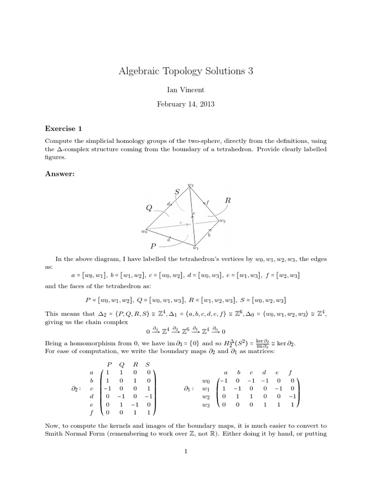 Algebraic Topology Solutions 3 | PDF | Algebraic Topology | Category Theory